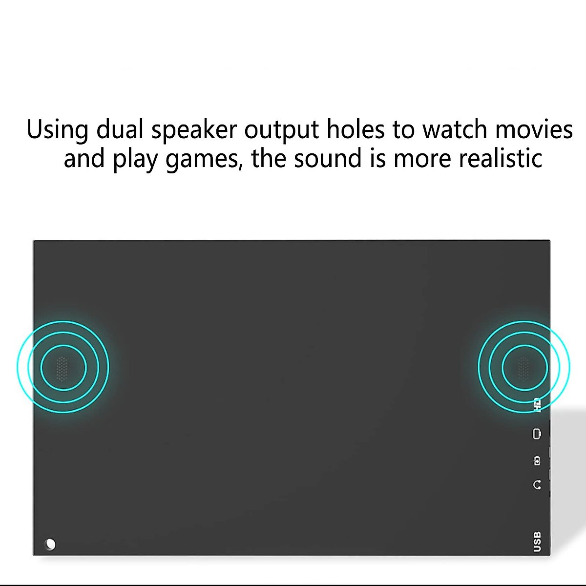 DFZ 15.6 Inch Portable Monitor, 1920 X 1080 Computer Display, Built-in Speakers, Portable Gaming Monitors for Computer, Laptop