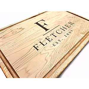 Refine Kitchenware Personalized Cutting Board, USA Made Custom Monogrammed Cutting Board, Custom Christmas Gift, Personalized Charcuterie Board
