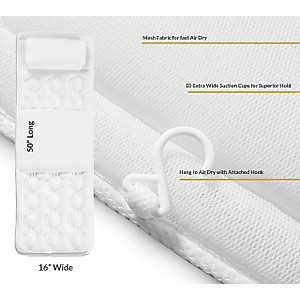 ProCore Products Luxurious Full Body Bath Pillow - Ultimate Comfort, Supportive Bath Cushion for Tub Adults - Plush Neck and Extra Seat, Great for Soaking and Pain Relief, Easy to Clean