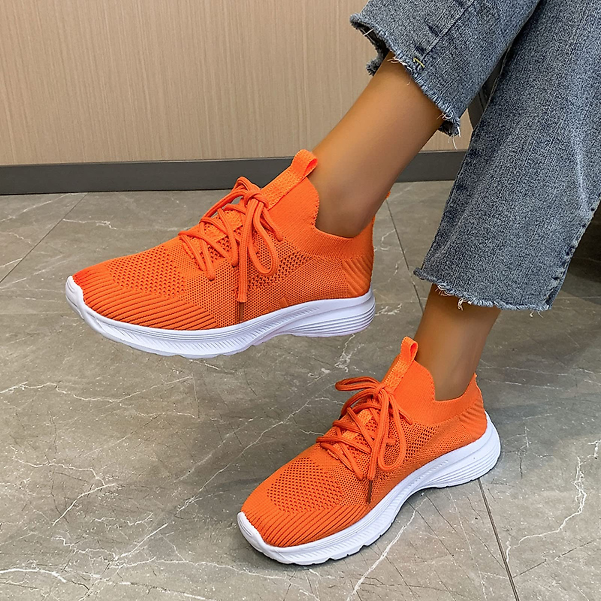 viyabling Women's Fashion Sneakers,Womens Breathable Sneakers Athletic Running Shoes Slip On Fashion Athletic Tennis Walking Shoes