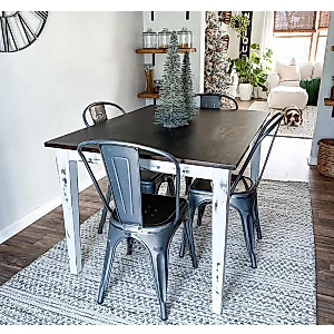 Hauteloom Williford Natural Fiber Contemporary Living Room Bedroom Area Rug - Moroccan Farmhouse -100% Wool - Handmade Handwoven Carpet - Bohemian No Pile - Black, Cream, Beige - 5' x 7'6"