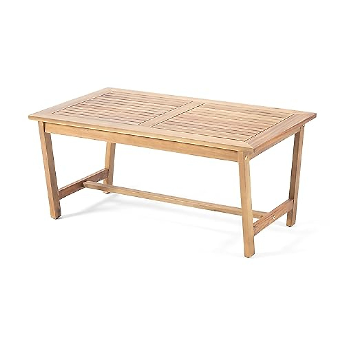 Christopher Knight Home Panama Outdoor Acacia Wood Chat Set with Water Resistant Cushions, 4-Pcs Set, Teak Finish / Grey