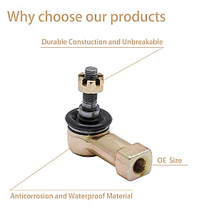 Tie Rod Ends 4PCS & Tie Rod 2PCS Kit, Compatible With 1999-2008 Honda Sportrax 400, 2009-2014 Honda Trx400X, Ball Joint Set, ATV UTV Part Accessories