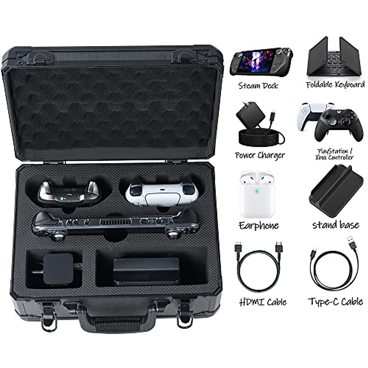 D DACCKIT Carrying Case for Steam Deck - Storage Case for Steam Deck Console & Accessories