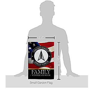 Breeze Decor US Space Family Honor Garden Flag Armed Forces USSF United State Air American Military Delta Official House Decoration Banner Small Yard Gift Double-Sided, Made in USA