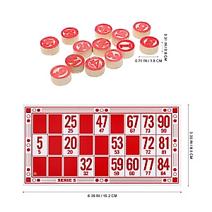 Ipetboom Russian Lotto Board Games Family Bingo Board Game Set of 48 Bingo Cards and 90 Wooden Chess, Great for Adults Kids Family Game Night, Halloween, School Classroom Activity, Bingo Parites