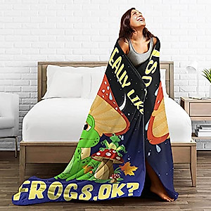 Frog Blanket I Just Really Like Frogs Soft Plush Warm Flannel Throw Blanket Frog Gifts for Girls Women Cozy Fluffy Fleece Blanket Quilt Decor for Sofa Bed Couch 30x40in Extra Small for Pets