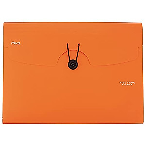 Five Star 6-Pocket Expanding File, 13 x 9.38 Inches, Orange (72923)