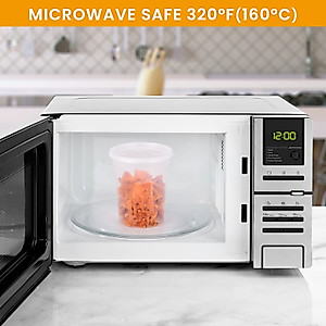 Kitch’nMore [32oz 24Pack Plastic Deli Food Storage Soup Containers with Airtight Lids, Extra-Thick, Slime, Soup, Leakproof, BPA Free