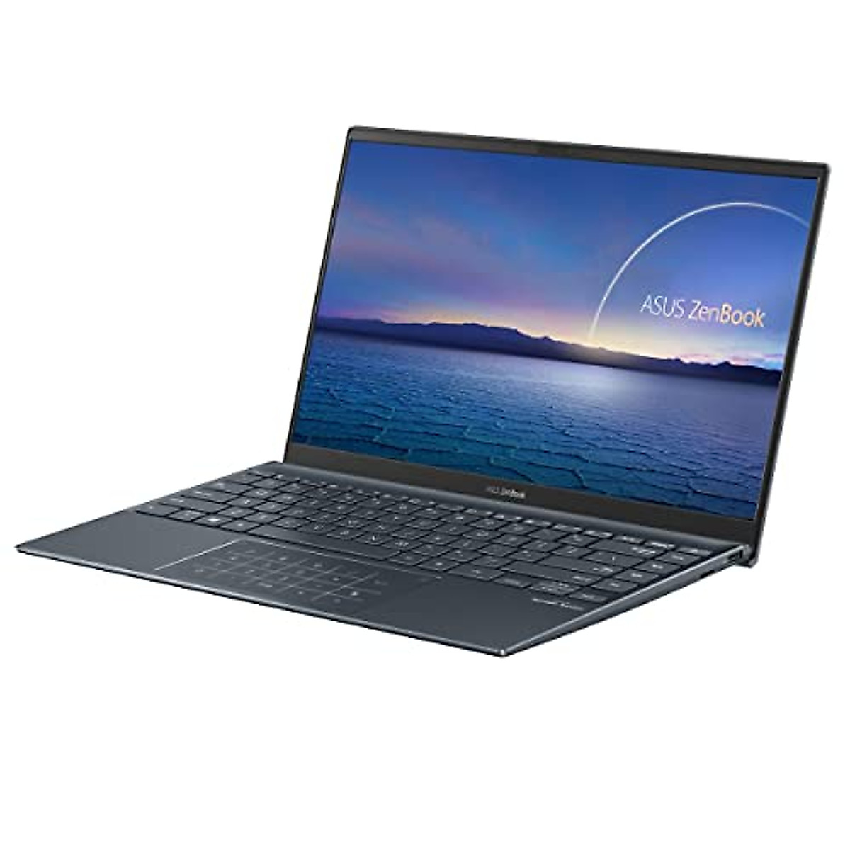 ASUS ZenBook 14 Ultra-Slim Laptop 14” Full HD NanoEdge Display, Intel Core i7-1165G7, 8GB RAM, 512GB PCIe SSD, NumberPad, Thunderbolt 4, Windows 10 Home, AI noise-cancellation, Pine Grey, UX425EA-EH71