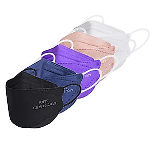 Borje KN95 Face Masks, 100 Pcs Disposable Face Masks, Filter Protection Against PM2.5 from Fire Smoke & Dust