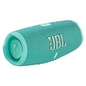 JBL Charge 5 Portable Waterproof Wireless Bluetooth Speaker Bundle with divvi! Protective Hardshell Case - Teal