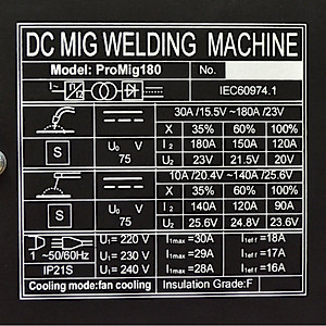 30-180 Amp Inverter IGBT Welder Welding DC MIG MAG MMA Stick Wire Feed Gas/No Gas