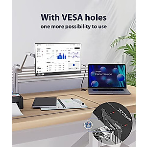 Ingnok Portable Monitor 15.6 Inch FHD 1080P IPS Laptop Screen Extender, 350cd/m2 USB C HDMI Travel Monitor w/Smart Cover & Speakers, Portable Screen for Laptop Mac PC Phone Xbox PS4/5 Switch