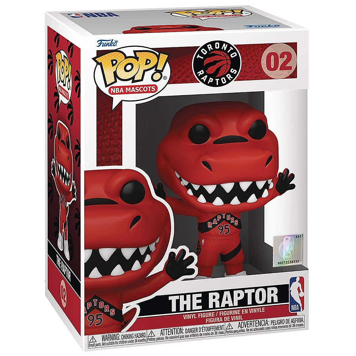 POP NBA Mascots: Toronto - Raptor Funko Pop! Vinyl Figure (Bundled with Compatible Pop Box Protector Case) Multicolored 3.75 inches