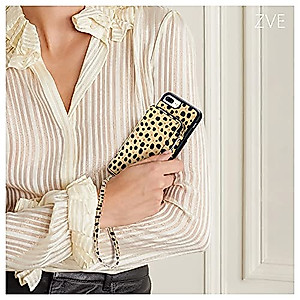 iPhone 8 Plus Crossbody Case, iPhone 7 Plus Wallet Case, ZVEdeng Zipper Wallet Card Holder Crossbody Strap Case for Women Leather Purse Case for iPhone 8 Plus/7 Plus 5.5'' Cheetah Print Skin