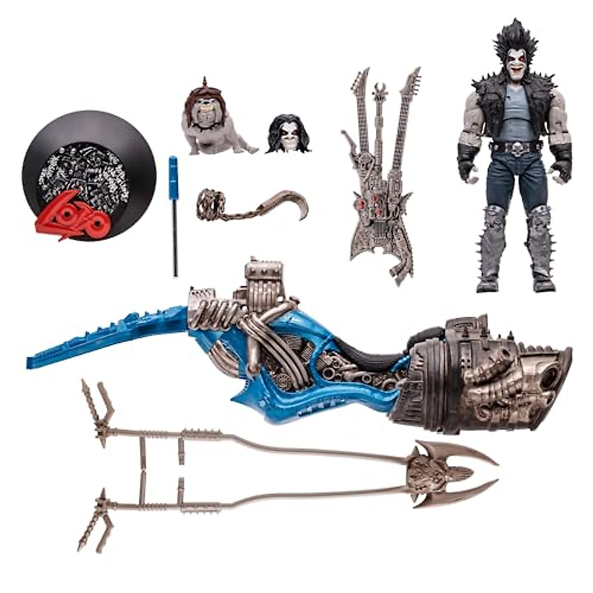 McFarlane Toys - DC Multiverse Lobo & Spacehog (Justice League of America) - 7in Scale Action Figure with Vehicle, Gold Label, Amazon Exclusive
