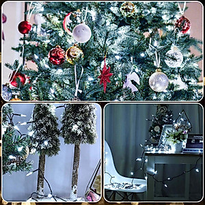 UUC Christmas String Lights Outdoor Waterproof, Christmas Tree Lights Mini String Lights with 8 Lighting Modes, Indoor Decor for Holiday, Wedding, Party, Home, Patio, Garden 100-LED (White)