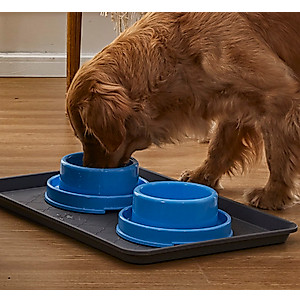 PetLike Boot Tray for Entryway Indoor, Pet Food Mat Tray, 16.7 x 12.8 inch 2 Packs, Waterproof Rubber Shoe Tray for Indoor and Outdoor, Multi-Purpose Tray for Boots, Shoes, Pets, Garden…