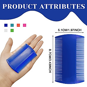 BLMHTWO 12 Pieces Flea Comb, Dog Flea Comb Flea Comb for Cat with Double-side Design Multi-colored PP Materials Sturdy Reusable Lightweight Flexible Lice Comb for Kitten Puppies