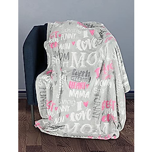 Tstars Mom Blanket Throw Blanket Happy Birthday Gifts for Mom Form Daughter 50 in X 60 in