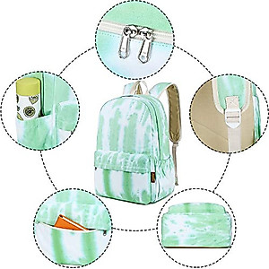 Canvas School Bag Backpack Girls or boy, Ranibow Style Unisex Fashionable Canvas Zip Backpack School College Laptop Bag for Teens Girls Students Casual Lightweight Travel Daypack Outdoor(Blue)