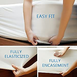 SheetWorld Waterproof Fitted Portable Mini Crib Mattress Protector Pad Cover, 100% Bamboo Jacquard Breathable, Boys and Girls, Size 24 x 38