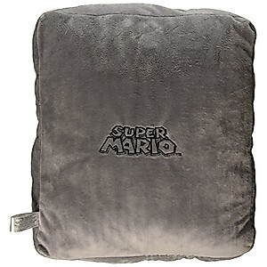 Nintendo Cotton Official Super Mario Thwomp Cushion/Pillow Plush, 12"