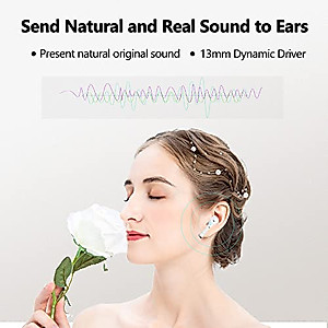 True Wireless Earbuds,Bluetooth Headphones 30H Playback Digital Power Display,Earphones with Wireless Charging Case,Ear Buds with Mic for iPhone Airpods Android White