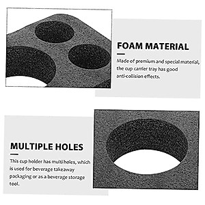 5pcs Foam Drink Holder Milk Tea Tray Foam Tray Cup Holder Foam Cup Glass Holder Milk Cup Tray Takeout Coffee Cup Holder Cup Carrier Coasters for car Cup Trays Bottle Rack re-usable