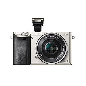 Sony Alpha a6000 Mirrorless Digital Camera with 16-50 mm Lens 24.3MP (Silver) (Renewed)