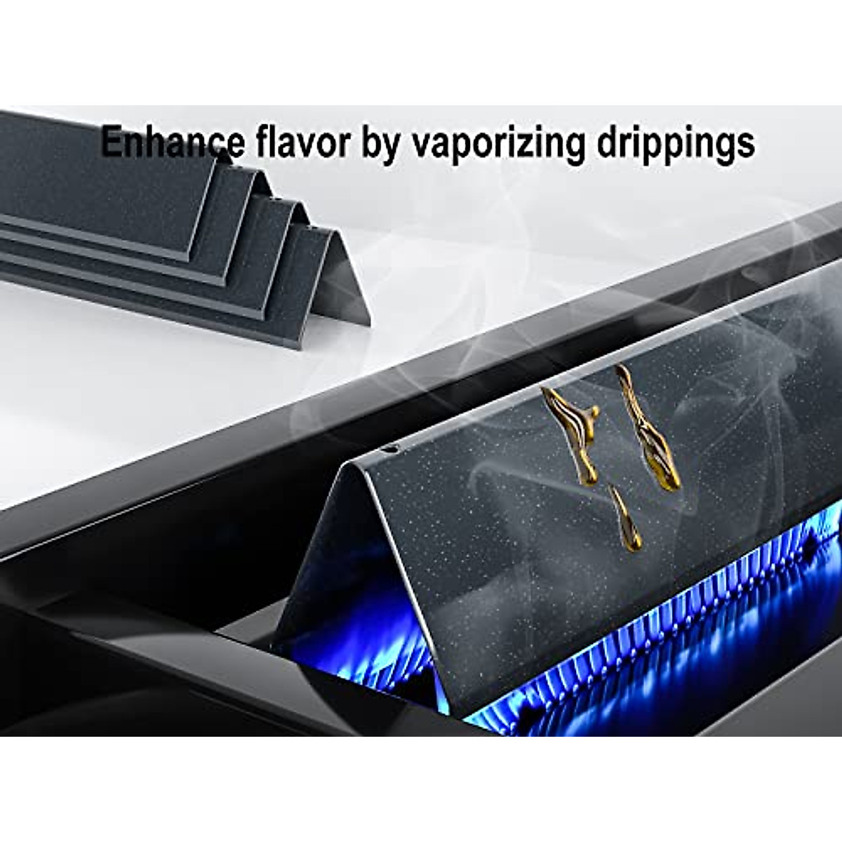 Hisencn 7636 15.3 Inch Flavorizer Bars and 7638 7639 17.5 Inch Cast Iron Grates for Weber Spirit I & II 300 Series, Spirit E310 E320 E330 S310 S320 S330 Gas Grills with Front Control Knobs, 16GA