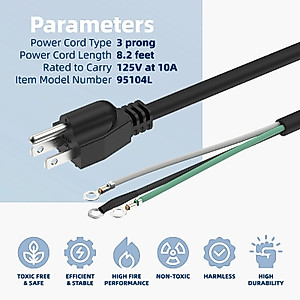 95104L Replacement Cord Compatible with SKILSAW Worm Drive Saw SPT77WM SPT78W Circular Saw Power Cord Parts,Heavy Gauge for SKIL SAW Power Tool Replacement Assembly Accessories