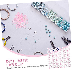 TEHAUX 100pcs Earring Accessories Stud Earring Converters Clip Ear Wrap Earrings Post Earring Converter Jewel Ornaments Earring Making Supplies Pierced Plastic Components Puncture
