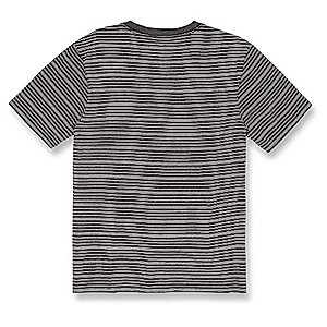 Volcom Men's Regular Static Stripe Crew Shirt, Black, Medium