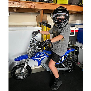 TCT-MOTORPARTS Black Skull Boy DOT Kids Youth Motocross Helmets ATV Off-Road Dirt Bike Motorcycle Full Face Helmet+Gloves+Goggles X-Large
