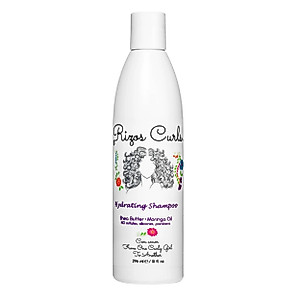 Rizos Curls Hydrating Shampoo, Gently Cleanse, Deeply Moisturizes & Nourishes Scalp, Soft & Healthy Hair from Shea Butter & Moringa Oil, For All Hair Types 1a - 4c, 10 oz