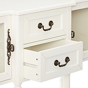 Kings Brand Furniture Wood Buffet Sideboard Cabinet Console Table, Cream White
