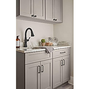 Amerock | Cabinet Knob | Matte Black | 1-1/4 inch (32 mm) Diameter | Factor | 1 Pack | Drawer Knob | Cabinet Hardware