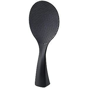 Stand Rice Paddle Shamoji Black K-386BK
