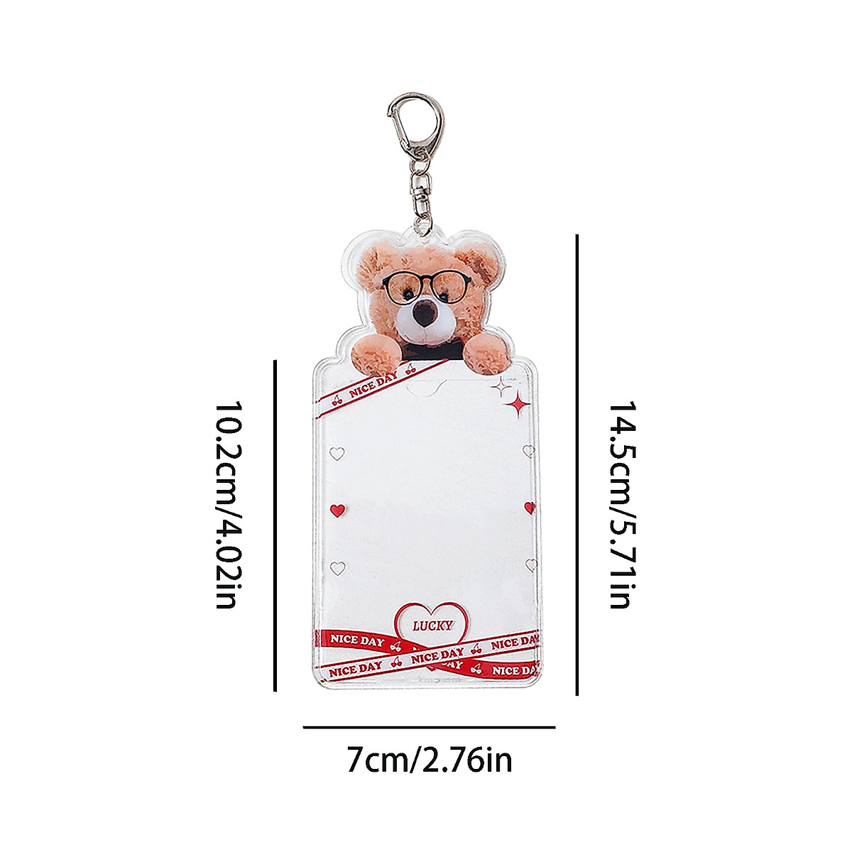Qusmeiyici 3PCS Photocard Holder Keychain Cute Kpop Photocard Holder Photocard Keychain Cute Card Holder Protective Photo Sleeves Pendant Keychain Keychain ID Card Holder, ID Student Card Holder