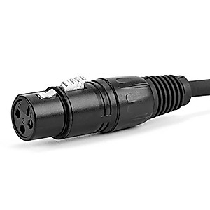 SinLoon (0.5M) DMX Stage Light Cable,DJ XLR Cable, 3-Pin Female XLR to 5-Pin Male XLR DMX Turnaround Connection for Moving Head Light Par Light Spotlight with XLR Input & Output (5male)