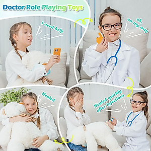Sundaymot Doctor Kit for Kids, 34 Pcs Pretend Playset for Toddlers, Doctor kit for Toddlers 3-5, with Medical Bag, Stethoscope and Other Accessories, for Boys and Girls Fun Role Playing Game