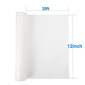 Cabinet Liners for Shelves-Shelf Liner 12 in x 20FT,Non-Slip Pantry Shelves Liners,Kitchen Shelf Liner,Cabinets Drawer Liners,Washable Refrigerator Liners,Mat for Bathroom Shelve and Shoe Rack