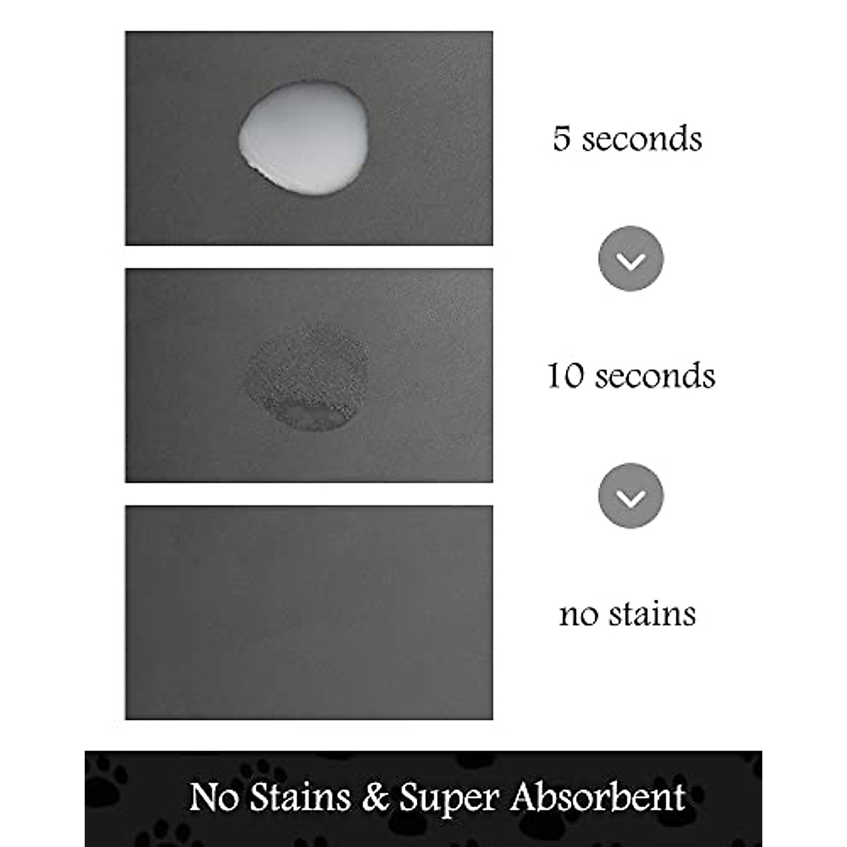 Pet Feeding Mat-Absorbent Dog Mat for Food and Water Bowl-No Stains Quick Dry Dog Water Dispenser Mat-Dog Accessories Pet Supplies-Dog Water Bowl for Messy Drinkers