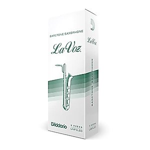 D’Addario Woodwinds Baritone Saxophone Reeds, Medium Hard, 5 Pack