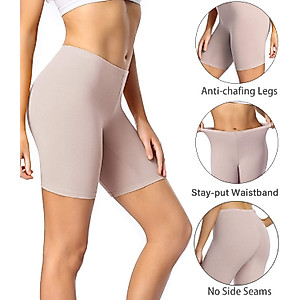 wirarpa Women's Cotton Underwear Boy Shorts Under Dresses Long Leg Panties Anti Chafe Bloomers 3 Pack Multicolored 3X-Large