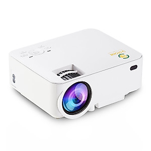Mini Projector, 3Stone Upgraded Portable LCD Video Projector with 1080P Supported and Built-in Speakers, Multimedia Home Theater Small Projector Compatible with HDMI, USB, AV, DVD, VGA, Laptop