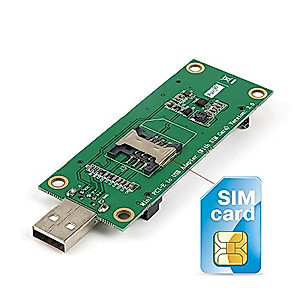 Mini PCIe WWAN Card to USB Adapter with SIM Slot, Mini PCI Express WWAN/LTE/4G Module Tester Converter, Support 30mm 50mm Wireless Wide Area Network Card