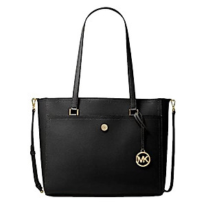 Michael Kors Maisie Large Pebbled Leather 3-IN-1 Tote Bag (Black)